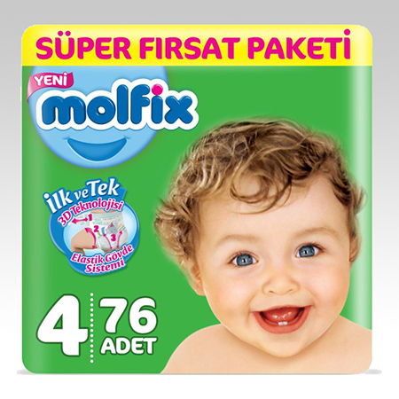 Molfix ბავშვის საფენი მოლფიქსი N4 -76 ც – Konkia.Ge